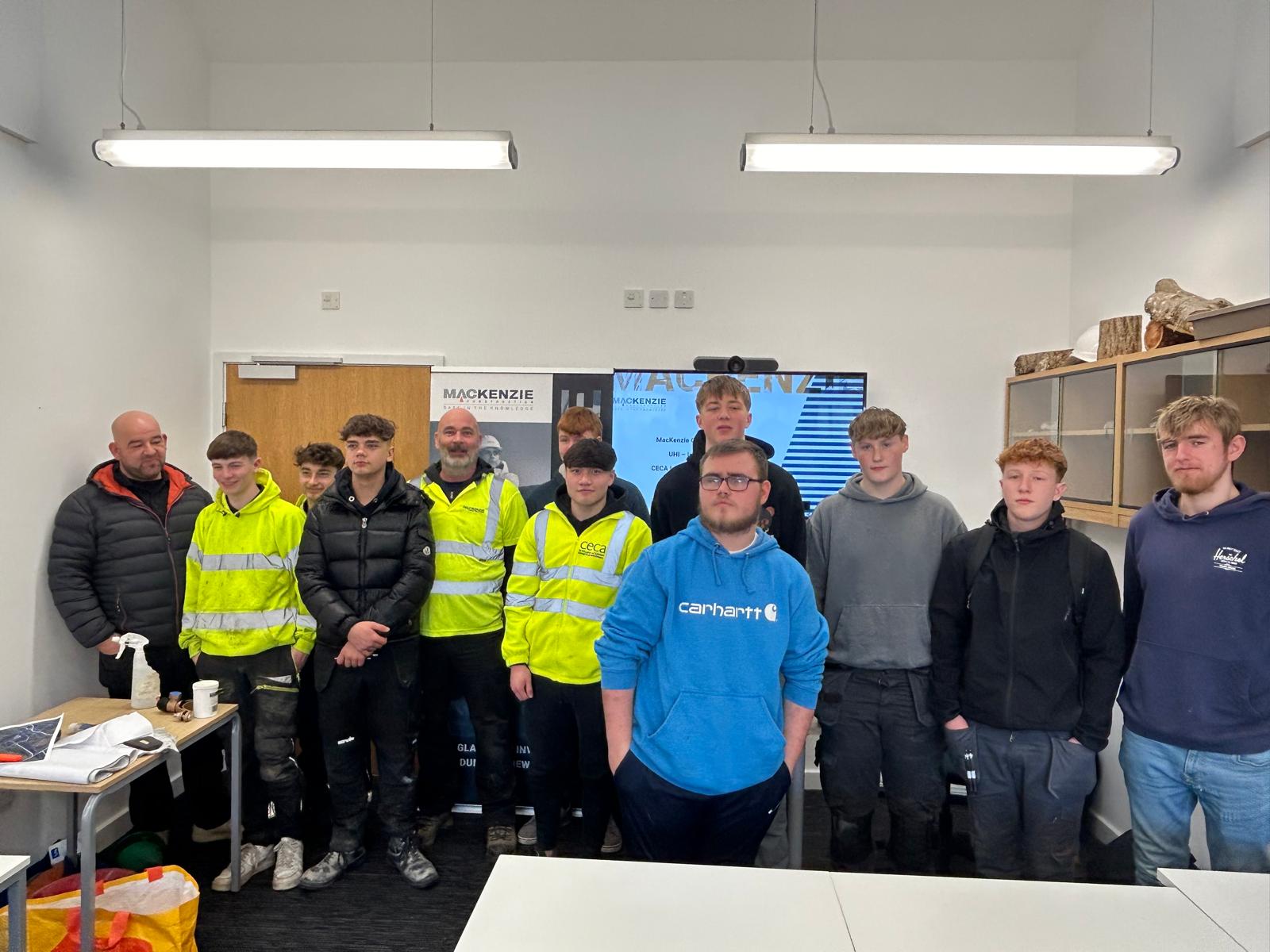 Mackenzie Construction visits CECA Scotland Academy at UHI Inverness ...